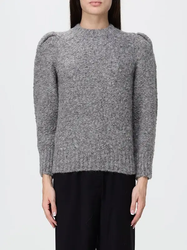 Isabel Marant Étoile Ruched-shoulder Virgin Wool Crewneck Sweater - Beige