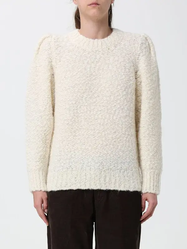 Isabel Marant Étoile Ruched-shoulder Virgin Wool Crewneck Sweater - Grey