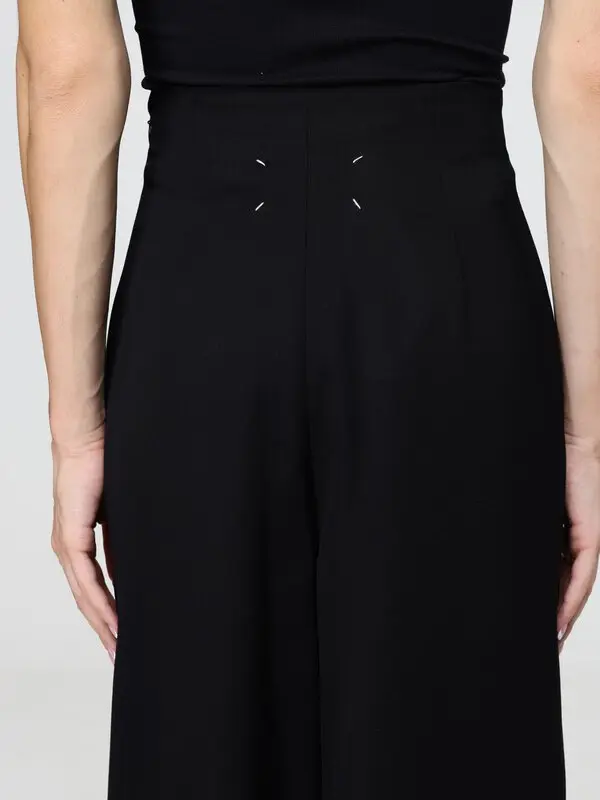 MAISON MARGIELA High-waisted Wide-leg Trousers In Wool