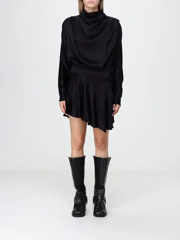 Isabel Marant Étoile Neline Draped Asymmetric Viscose Mini Dress