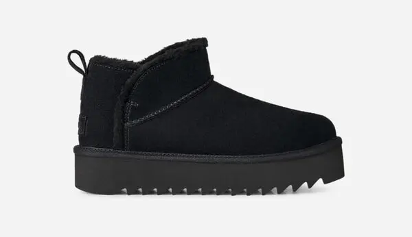 UGG Ultra Mini Aiyanna Platform Classic Boots - Black