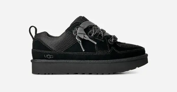 UGG Lo Lowmel Suede/textile/recycled Materials Shoes - Black
