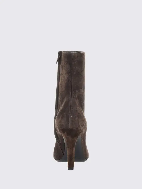 Saint Laurent Jill Suede Ankle Boots With Stiletto Heel - Black