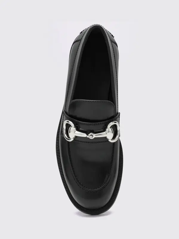 Gucci Boulevard Smooth Leather Loafers With Gold-tone Horsebit - Black