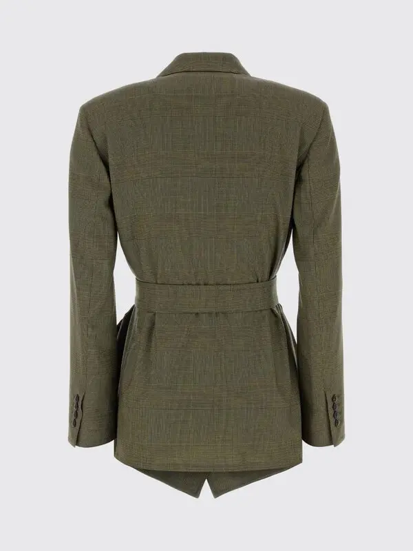 Max Mara Prince Of Wales Check Wool Robe Blazer