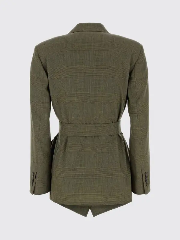 Max Mara Prince Of Wales Check Wool Robe Blazer - Brown