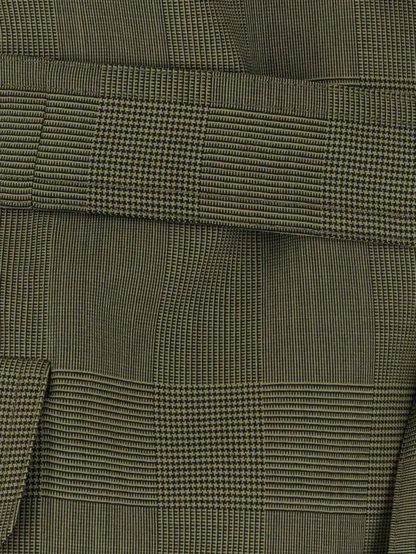 Max Mara Prince Of Wales Check Wool Robe Blazer - Brown
