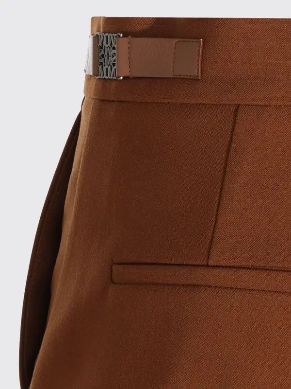 Max Mara Acino Mid-rise Slim Fit Skinny Wool Trousers - Brown