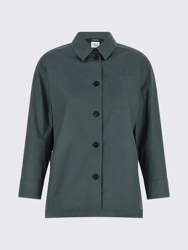 Max Mara Cotton Shirt With French Collar And Patch Pocket