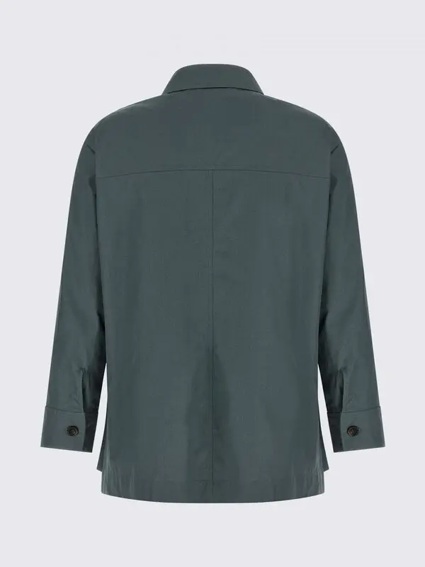 Max Mara Cotton Shirt With French Collar And Patch Pocket
