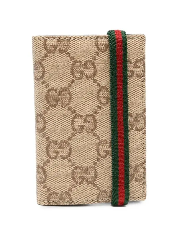 Gucci Gg And Web Detail Wallet