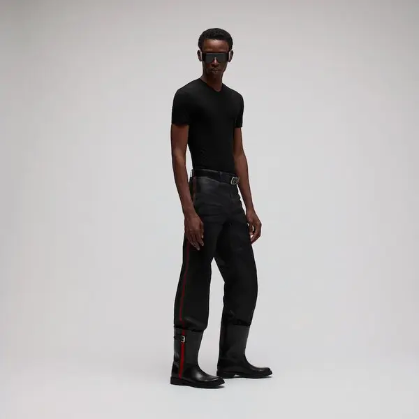 Gucci Boot With Web Leather