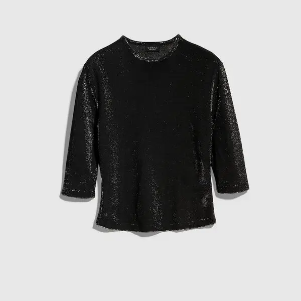 Gucci Jersey Top With Iridescent Effect Ready-to-wear - Black
