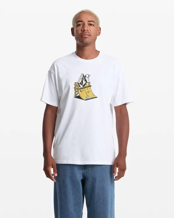 Volcom Featured Artist Daniel Shepard Walleye Short Sleeve Tee - White