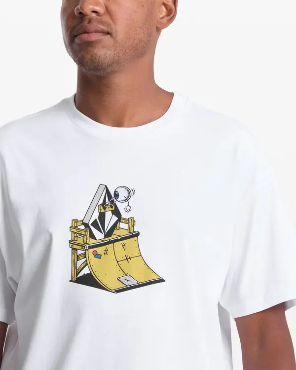Volcom Featured Artist Daniel Shepard Walleye Short Sleeve Tee - White