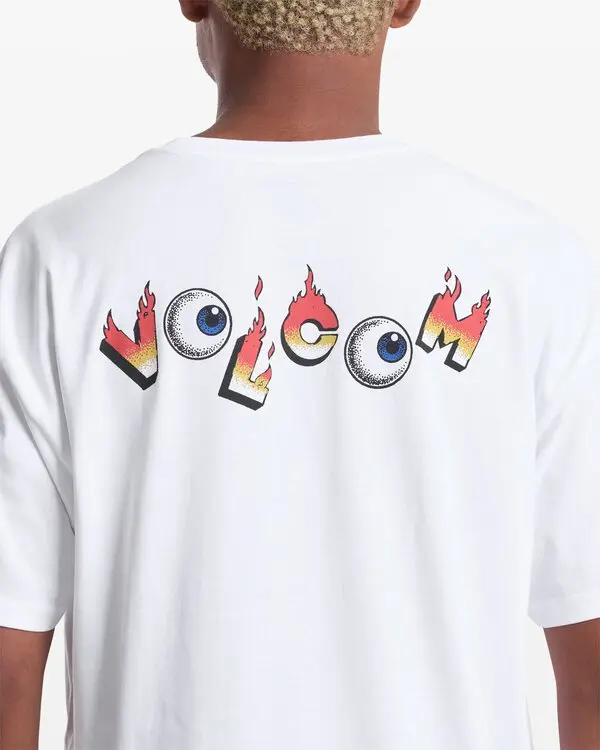 Volcom Featured Artist Daniel Shepard Walleye Short Sleeve Tee - White