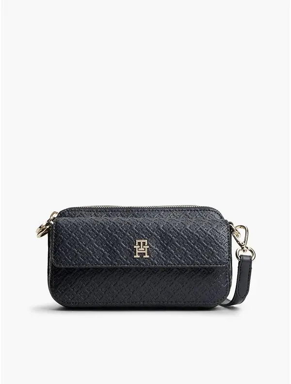Tommy Hilfiger Allover Monogram Crossbody Bag - Space Blue