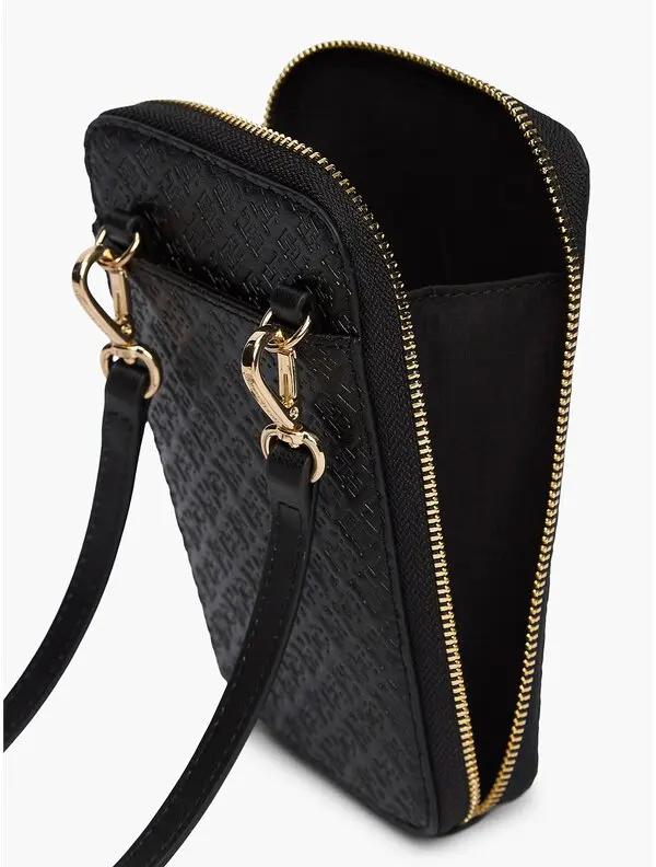 Tommy Hilfiger Allover Monogram Debossed Phone Wallet