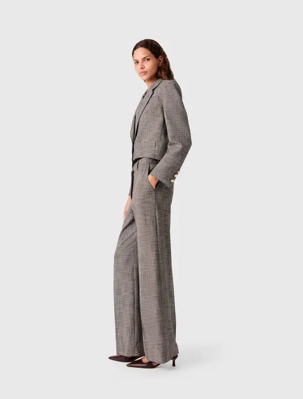 Maje Checked Suit Trousers