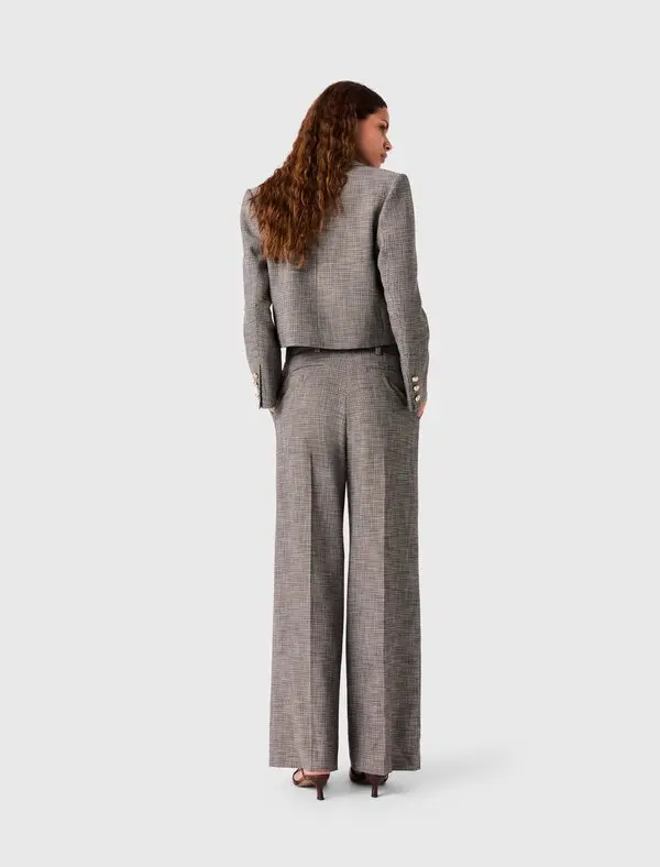 Maje Checked Suit Trousers