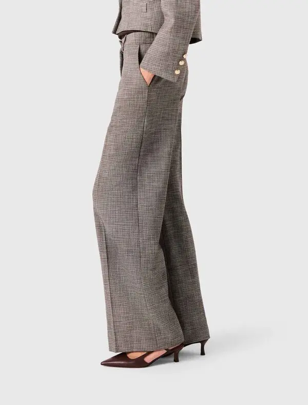 Maje Checked Suit Trousers