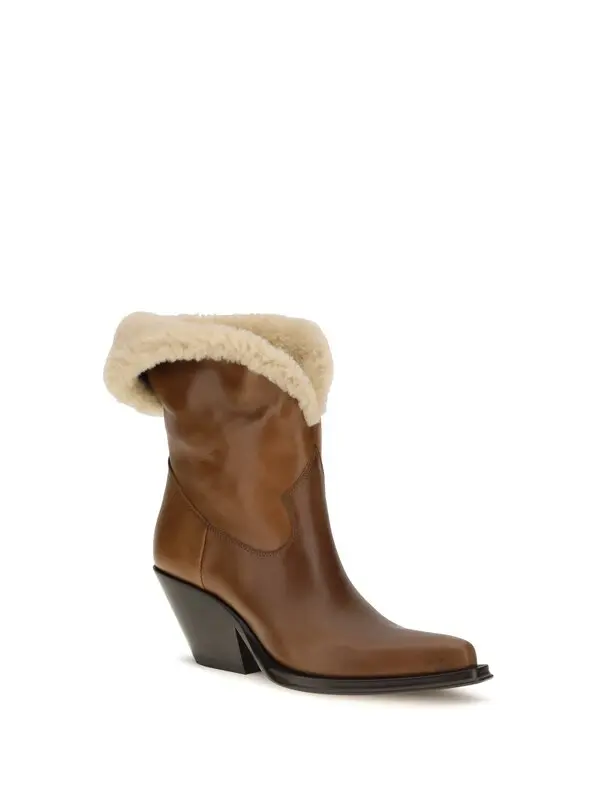 Chloé Azelan Fur-lined Ankle Boots
