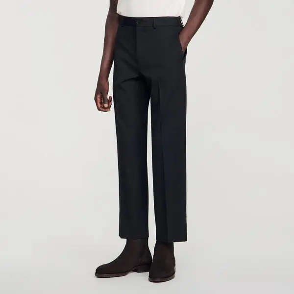 Sandro Split Leather Chelsea Boots - Chocolate