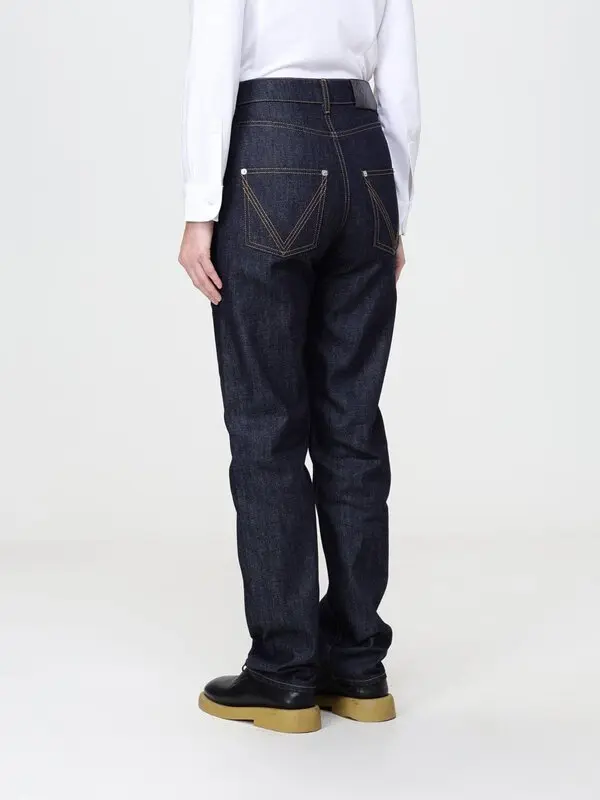 Bottega Veneta High-waisted Straight Jeans In Cotton Denim - Blue