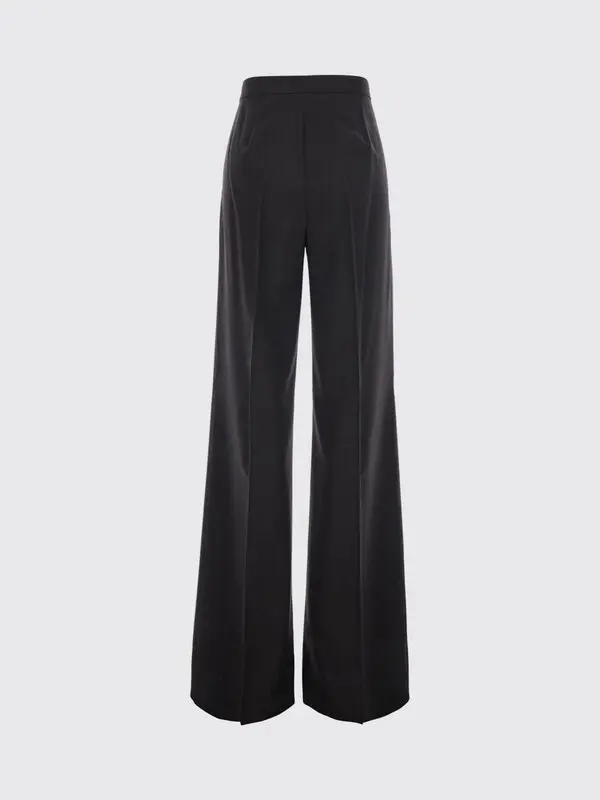 Max Mara High-waisted Flared Criªpe Trousers With Slash Pockets - Brown
