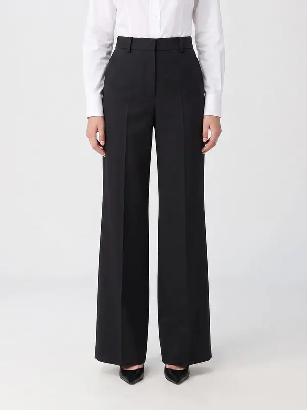 Max Mara High-waisted Flared Cri�pe Trousers With Slash Pockets - Brown