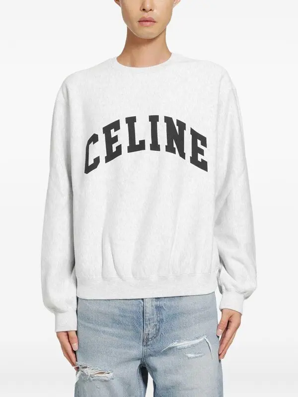 Celine Logo Cotton Sweatshirt