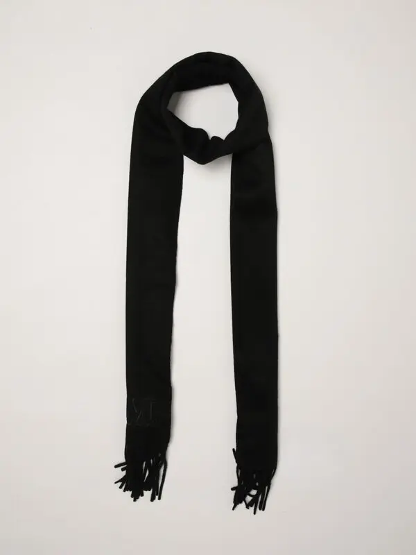 Max Mara Dalia Monogram Pure Cashmere Scarf With Fringed Edges