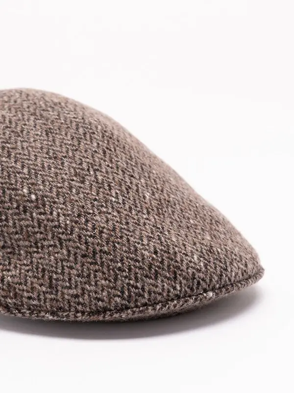 Brunello Cucinelli Dazzling & Sparkling Chevron Flat Hat - Multicolor