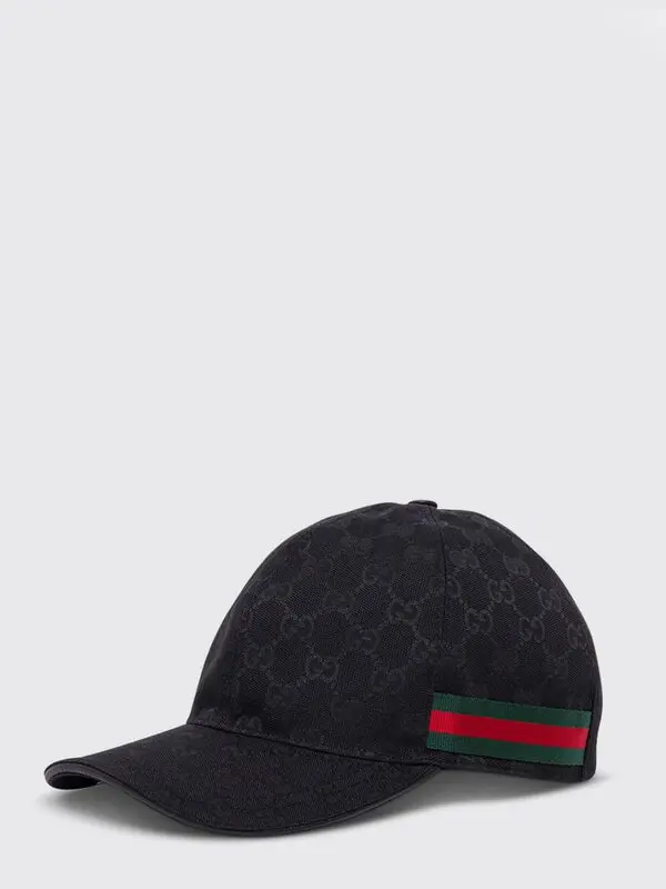 Gucci Gg Monogram Striped Baseball Cap In Fabric