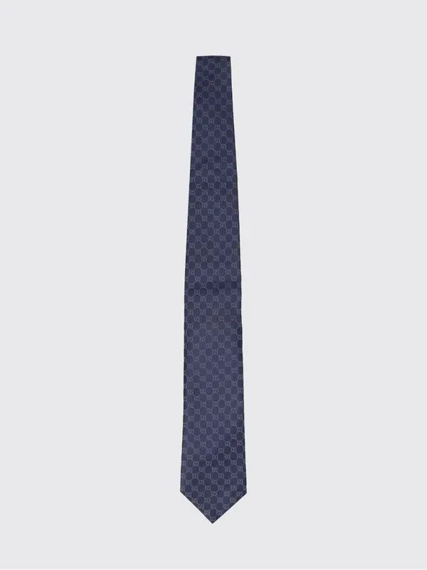 Gucci Gg Printed Silk Tie - Blue
