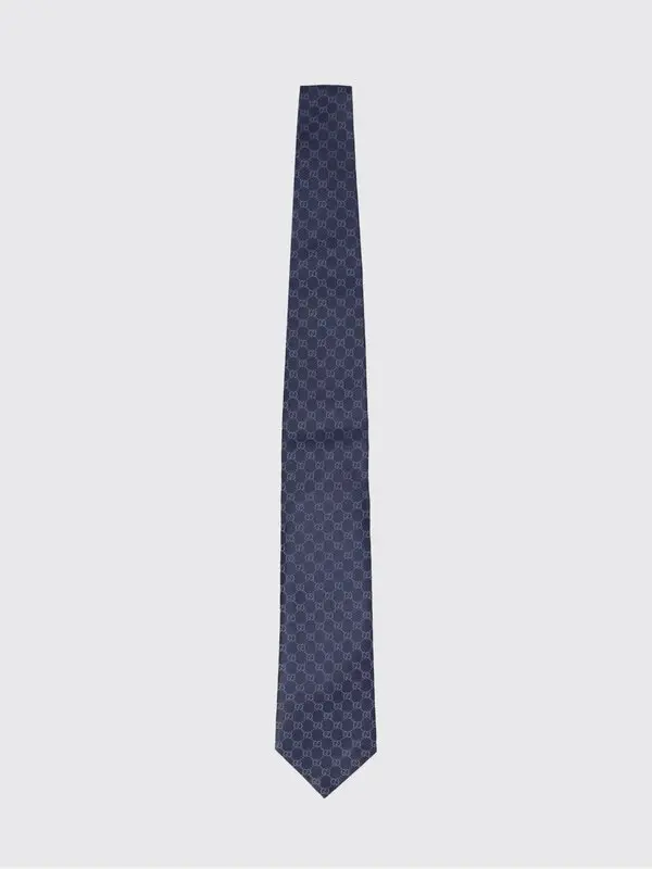 Gucci Gg Printed Silk Tie - Blue