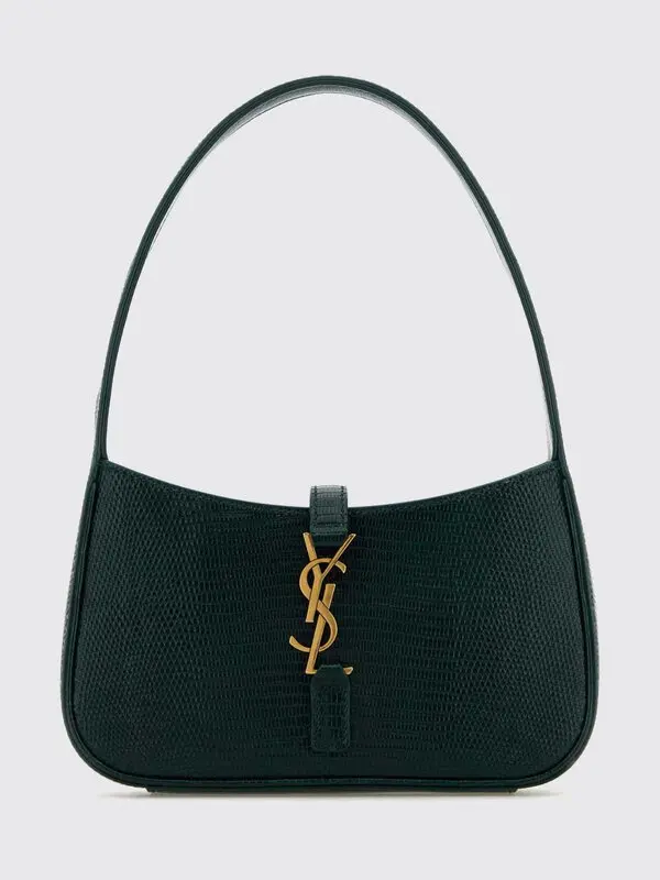 Saint Laurent Le 5 I  7 Mini Bag In Lizard-effect Leather With Monogram - White