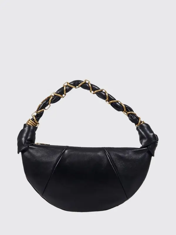 Saint Laurent Amalia Lambskin Hobo Bag With Woven Handle
