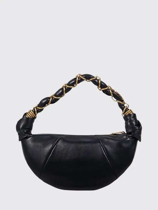 Saint Laurent Amalia Lambskin Hobo Bag With Woven Handle