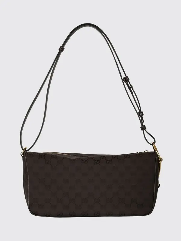 Gucci Medium Half Horsebit Gg Monogram Jacquard Shoulder Bag
