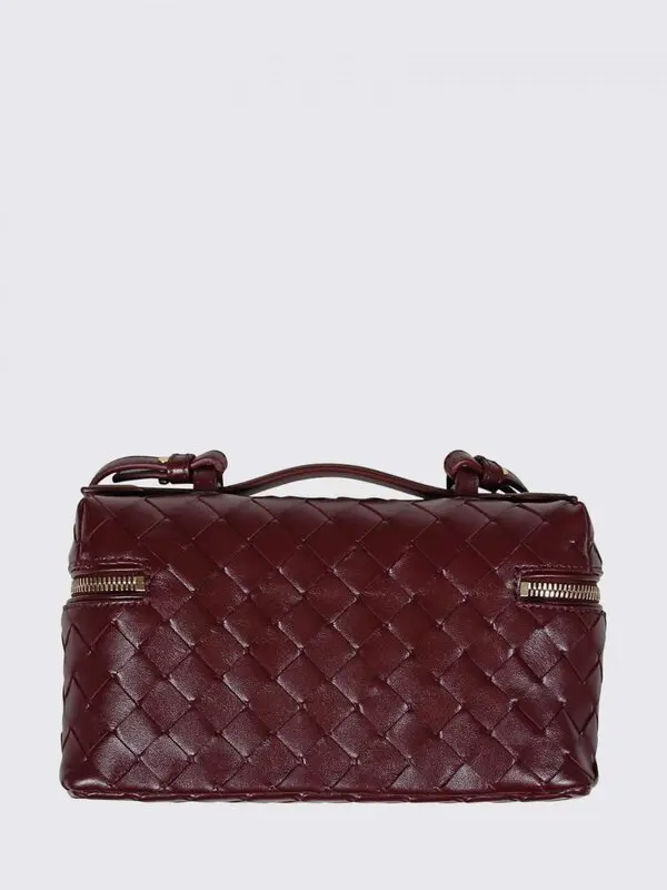 Bottega Veneta Bang Bang Mini Handbag In Intrecciato Calfskin Leather - Red