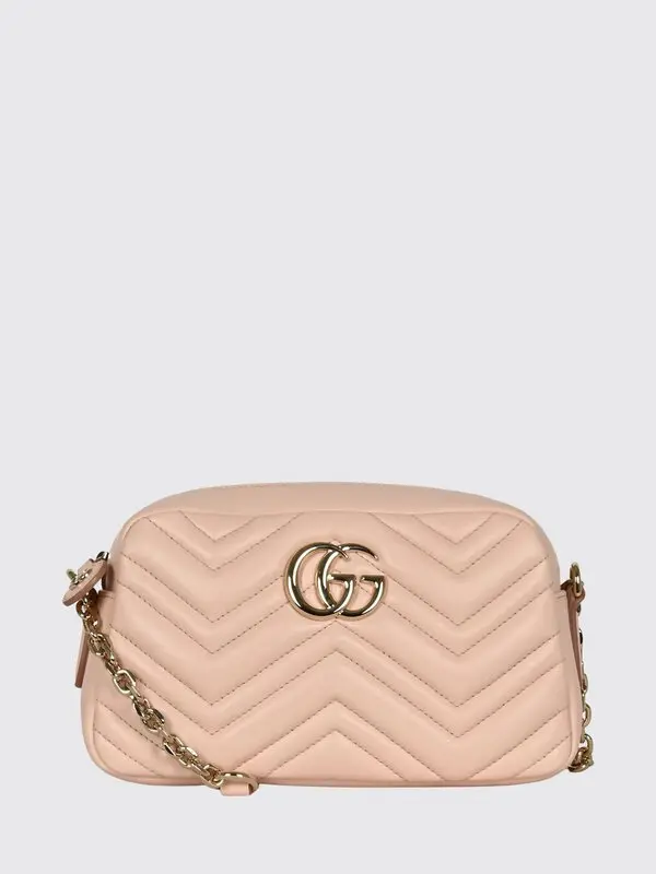 Gucci Gg Marmont Chevron Matelasse Nappa Camera Bag - Pink
