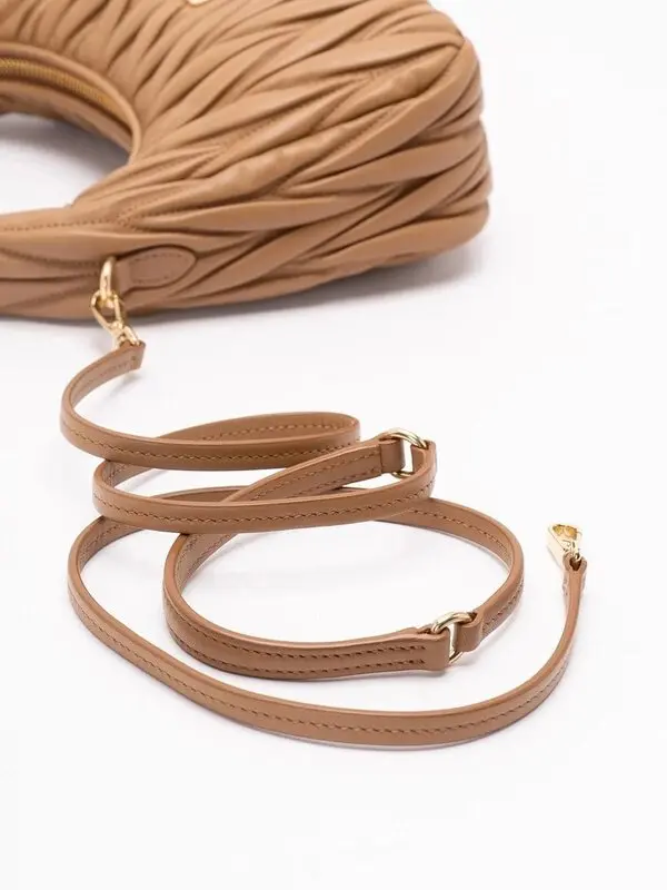 Miu Miu Wander` Matelassé Leather Hobo Bag