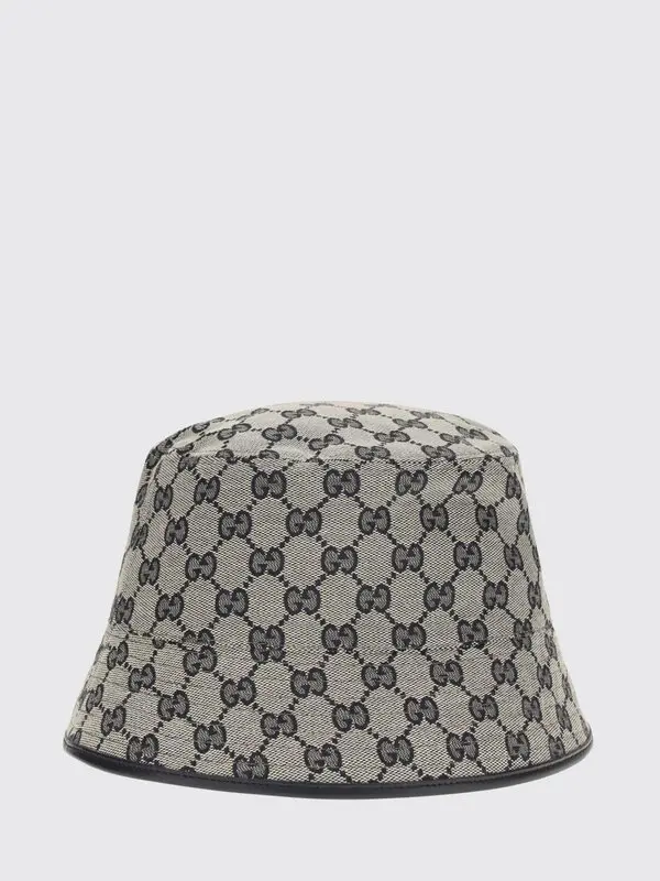 Gucci Gg Supreme Monogram Bucket Hat With Medium Brim - Blue