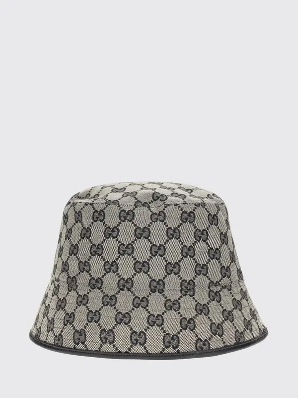 Gucci Gg Supreme Monogram Bucket Hat With Medium Brim