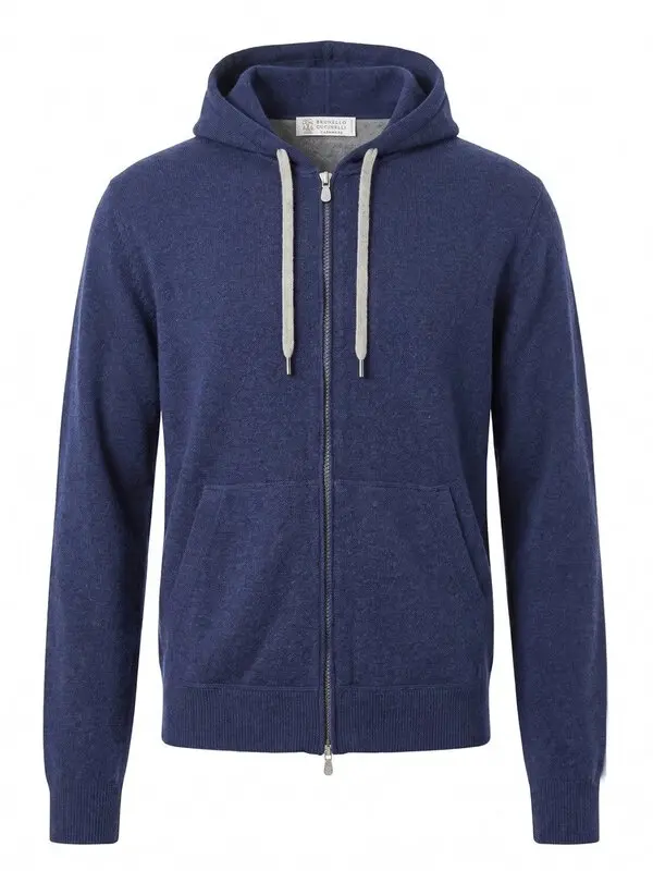 Brunello Cucinelli Cashmere Sweatshirt With Zipper - Multicolor