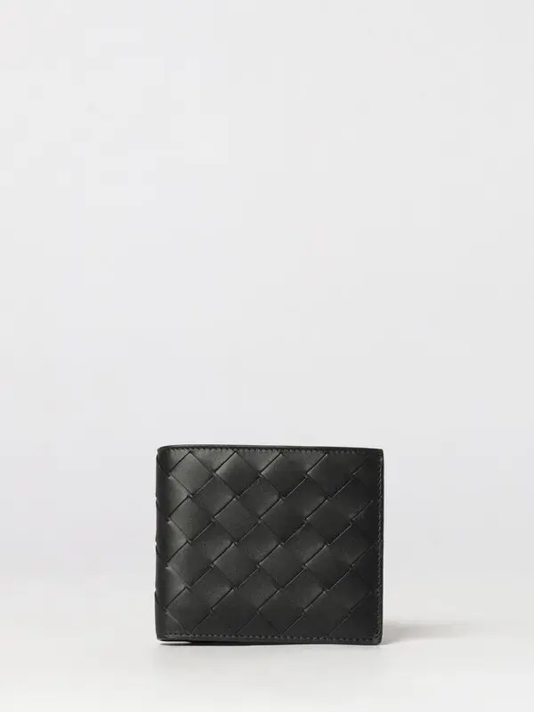 Bottega Veneta Woven Calfskin Bifold Wallet - Black