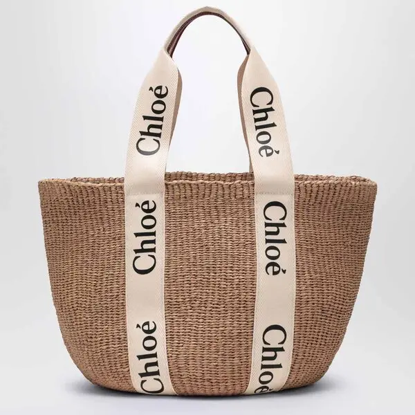 Chloé Woody Large Basket Bag With Ribbon