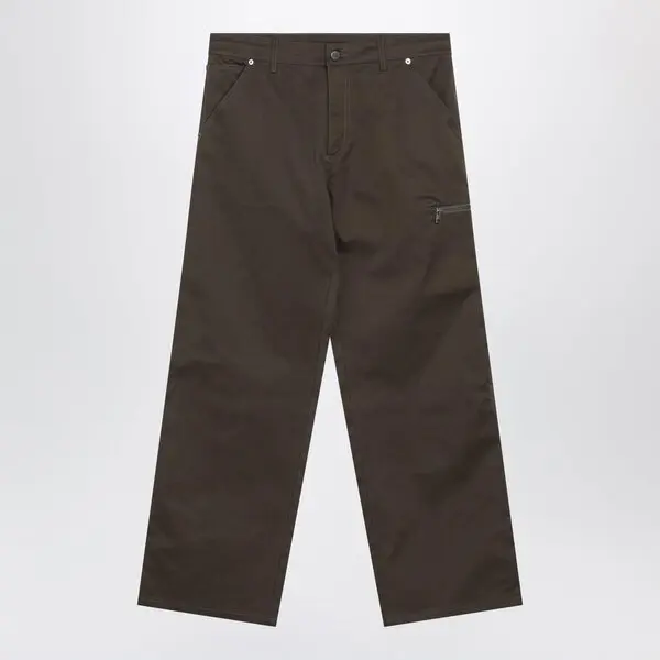 Moncler Khaki Technical Cotton Trousers