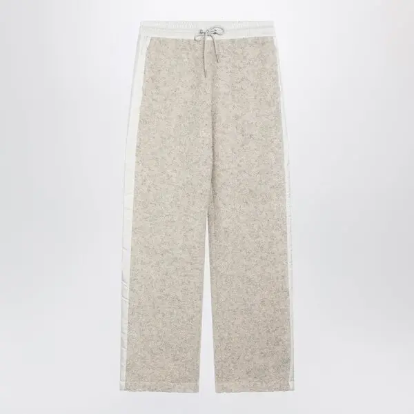 Moncler Ivory Boucle Trousers - White